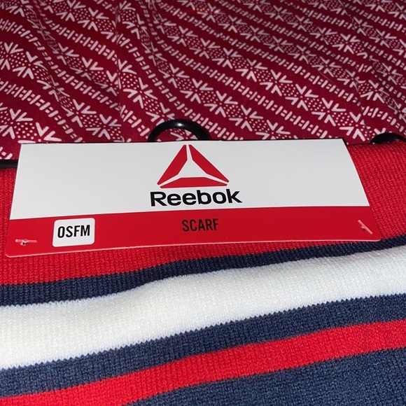 Reebok | Accessories | Brand New Reebok Logo Scarf Red White Blue Made ...